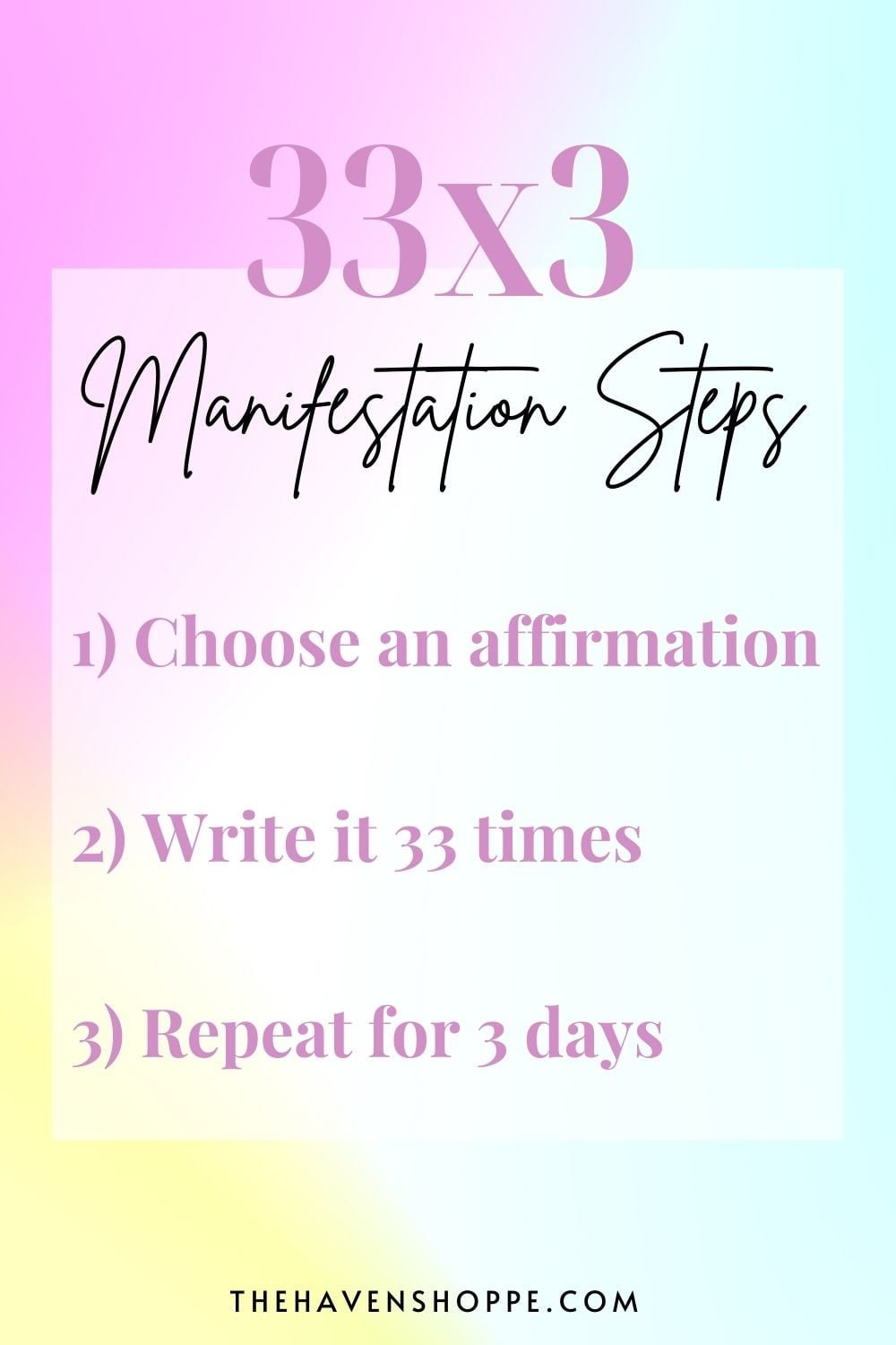33×3 Manifestation Method:3 Easy Steps To Do Right Now – The Haven Shoppe