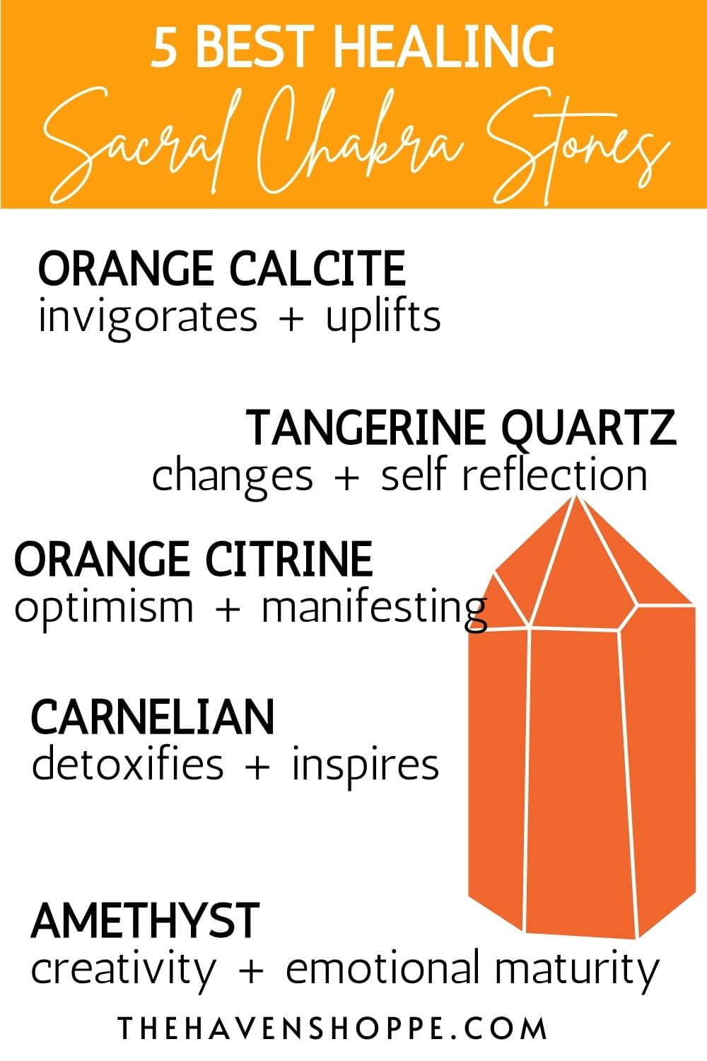 5 Best Sacral Chakra Stones To Uplift and Energize – The Haven Shoppe