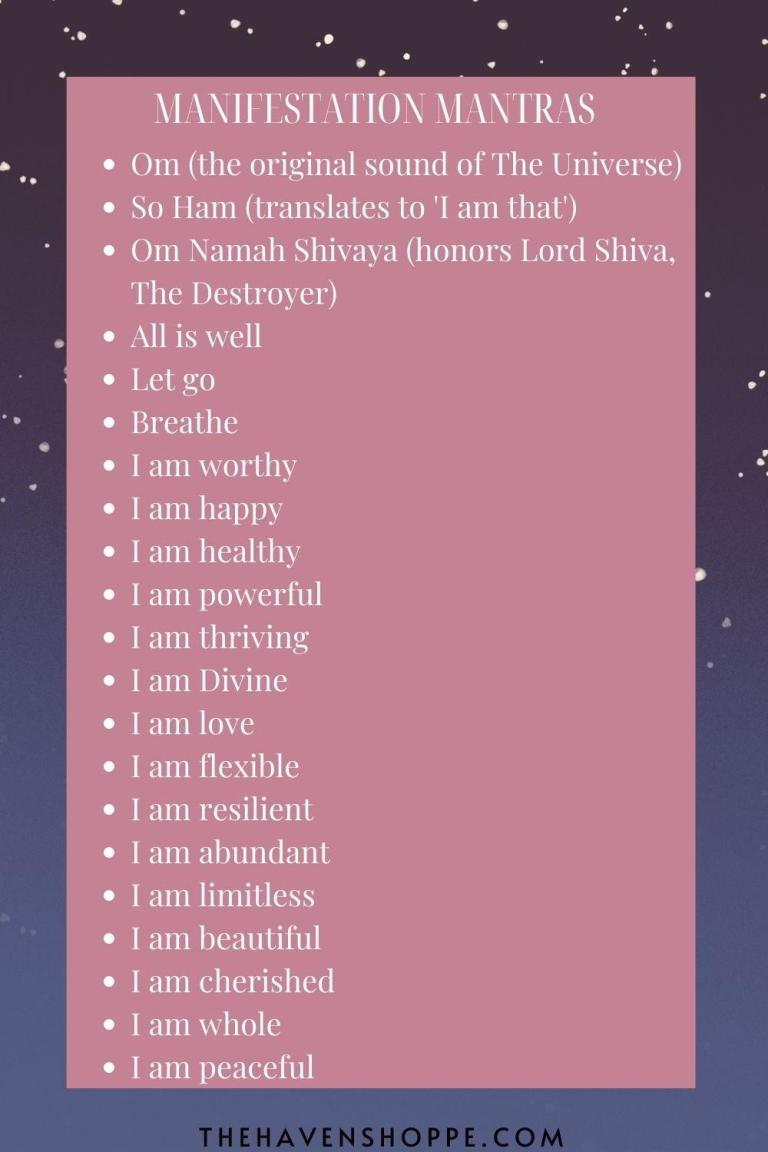 55 Powerful Manifestation Mantras for Love, Success + Healing