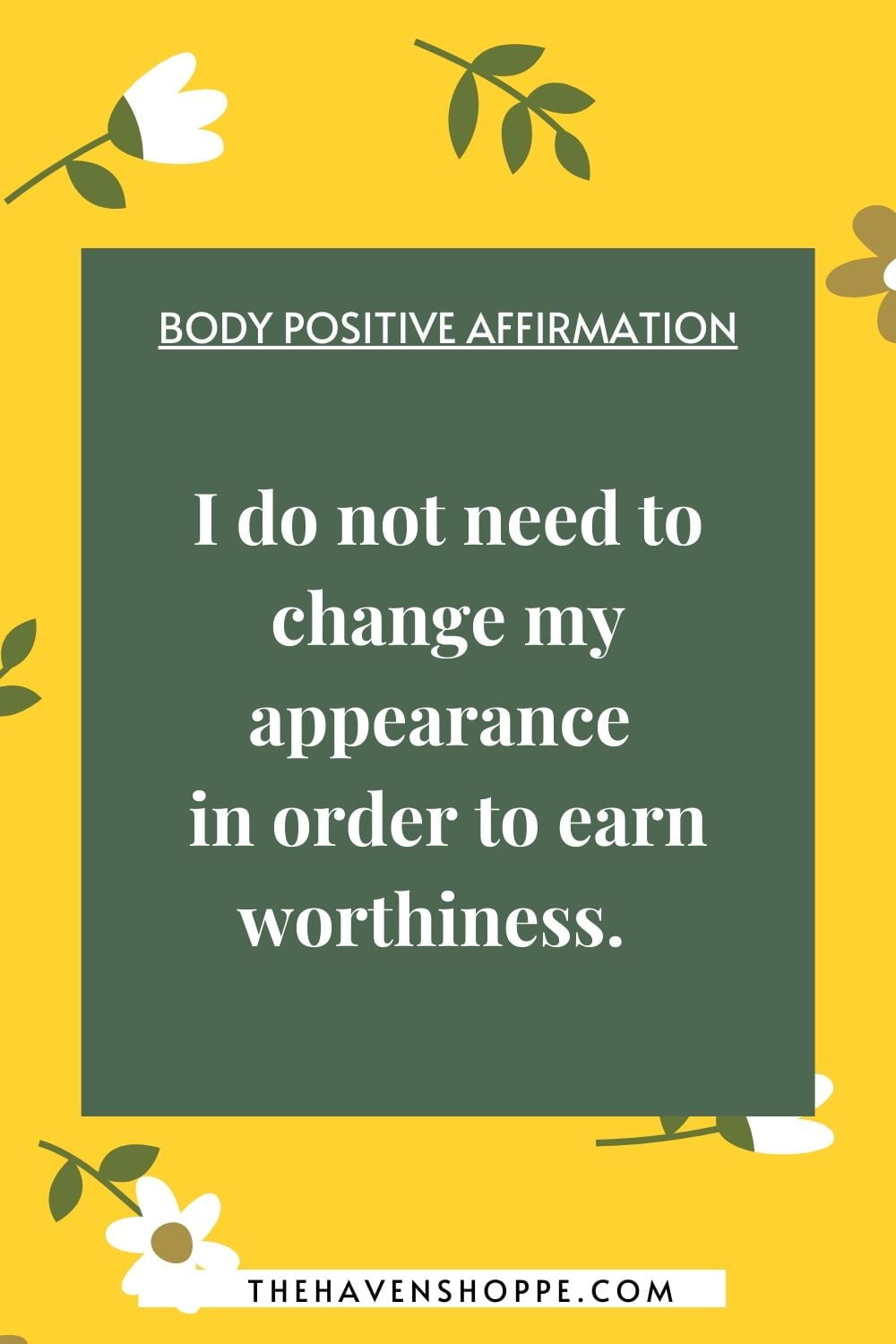 101 Body Positive Affirmations for Unconditional Self Love + Confidence ...